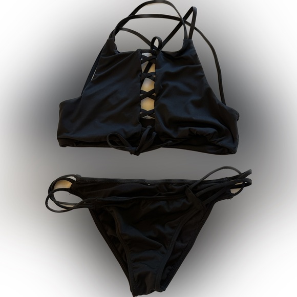 Roxy | Swim | Roxy Quicksilver Swim Bikini Black Sexy | Poshmark